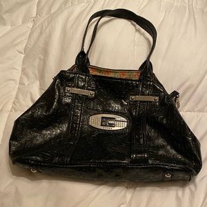 G by Guess Bags | Guess Purse Silver And Black And Tan Like New | Poshmark